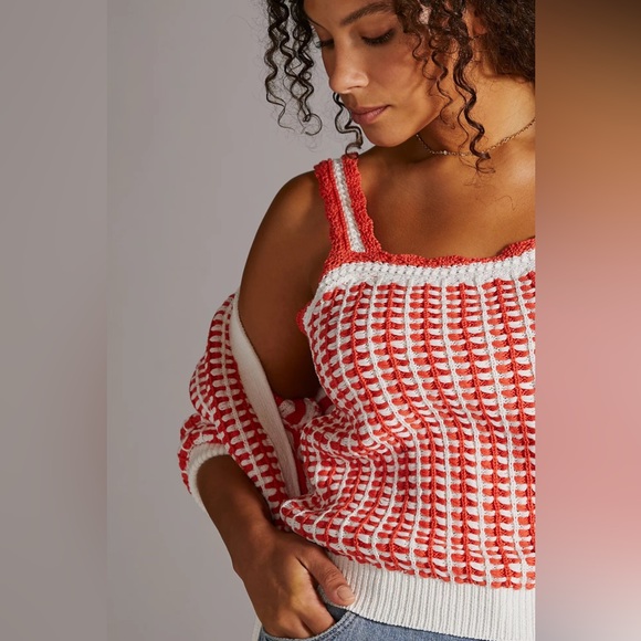 Maeve | Tops | Anthropologie Maeve Preston Crochet Sweater Tank | Poshmark